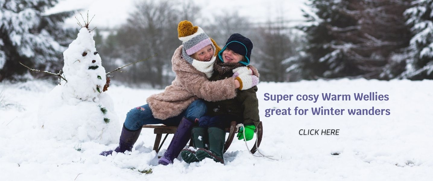 Kids neoprene lined wellington boots from Warm Wellies