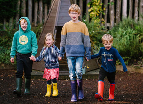 Kids neoprene lined wellington boots from Warm Wellies